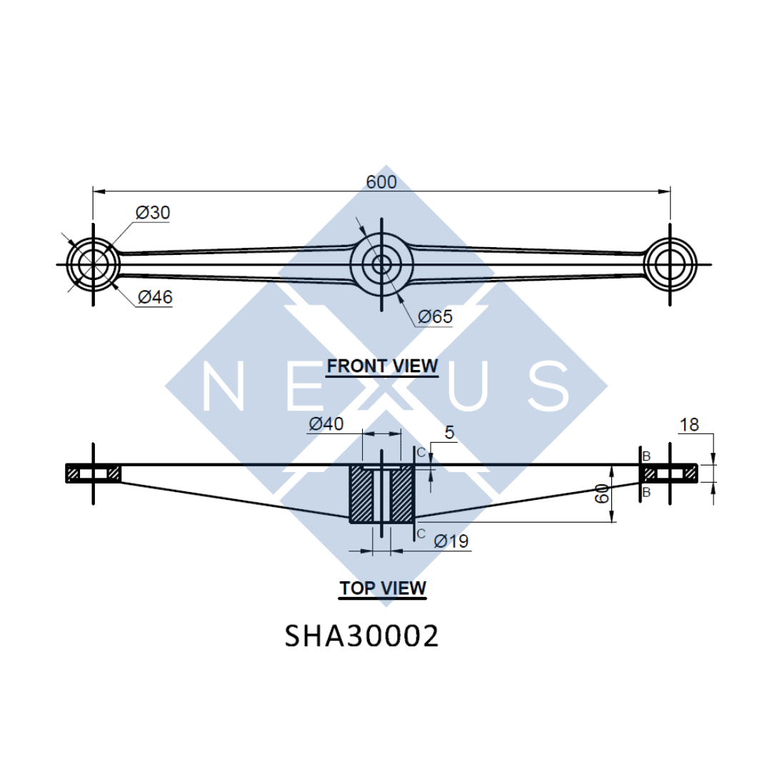 H-Type 2-Leg Spider (180, Long) - SHA30002 - NEXUS